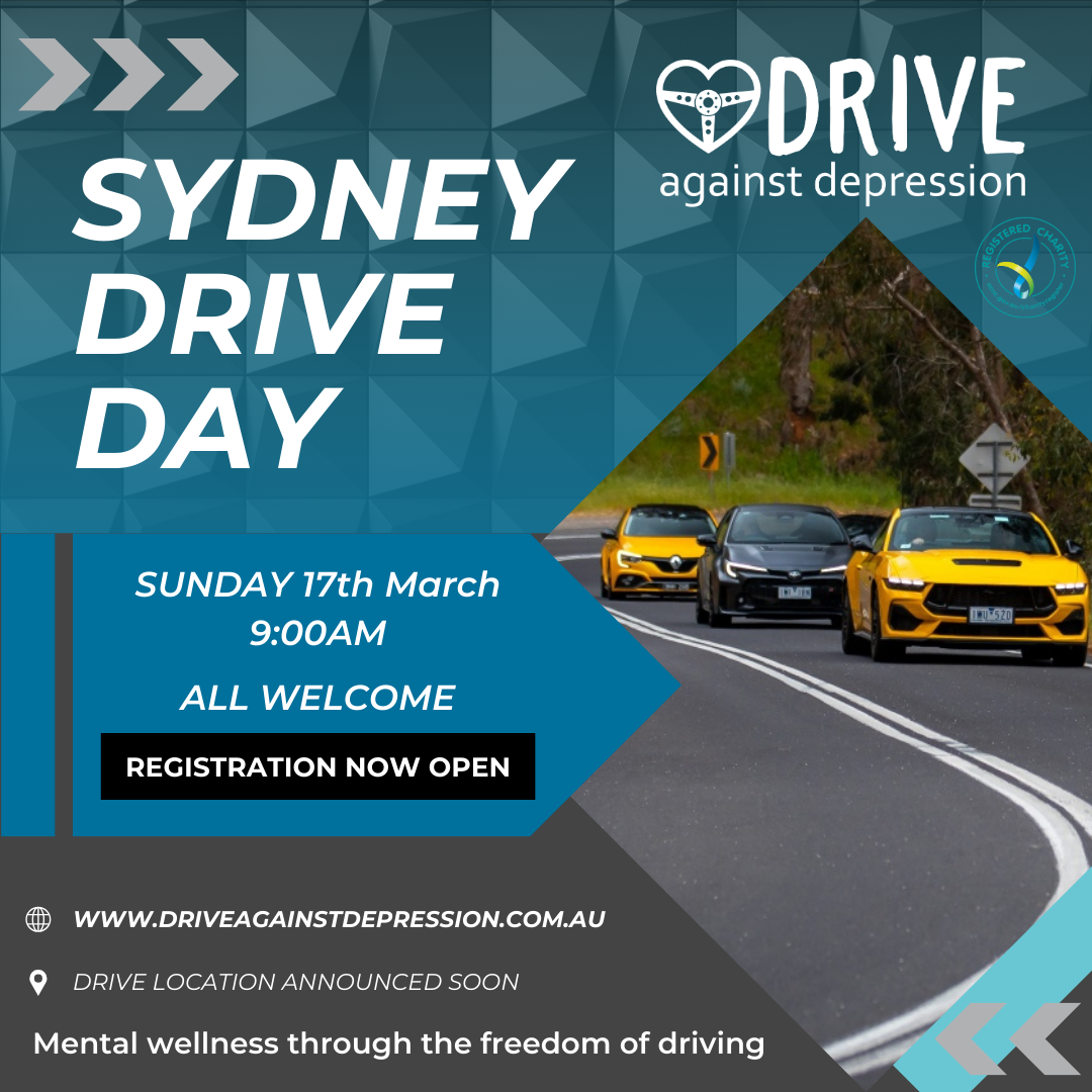 2024 Sydney March Drive Day - Drive Against Depression